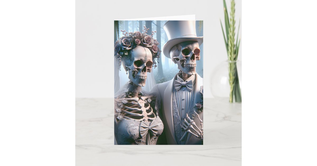 Halloween Wedding Couple Card | Zazzle