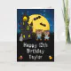 Halloween Werewolf Blue Happy Birthday Card | Zazzle