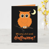 Halloween Who gives a Hoot Owl Humor Card | Zazzle