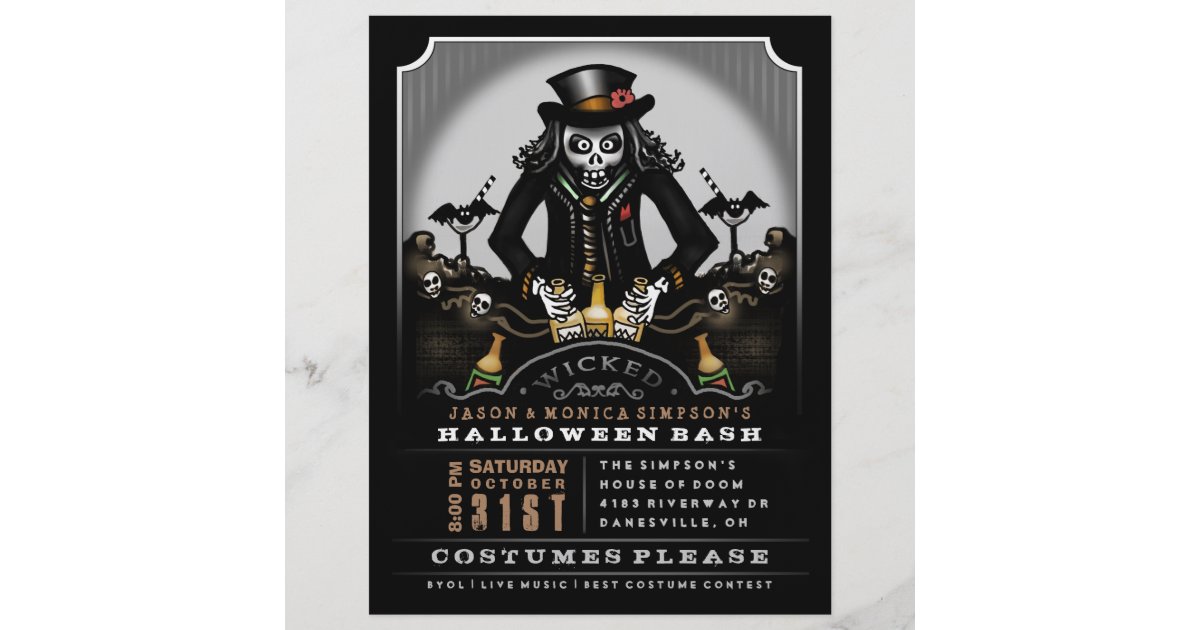 Halloween Wicked Party Bash 8.5 x 11 Flyer | Zazzle