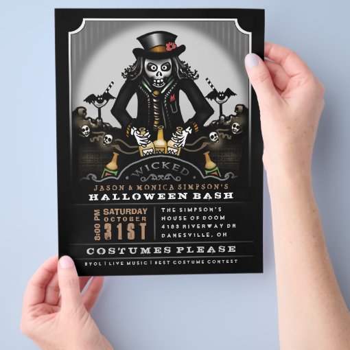 Halloween Wicked Party Bash 8.5 x 11 Flyer | Zazzle