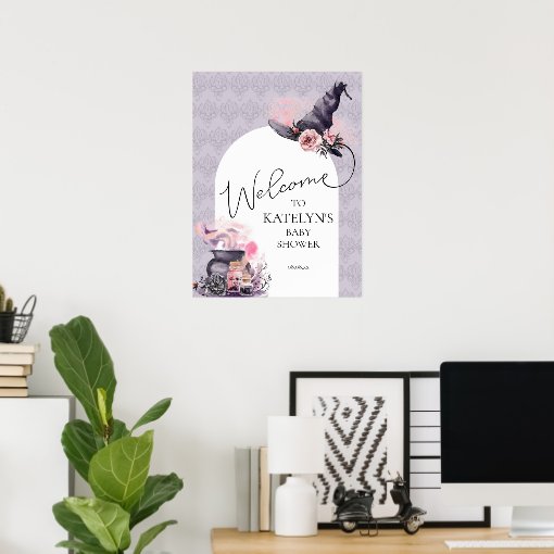 Halloween Witch Baby Shower Welcome Sign | Zazzle