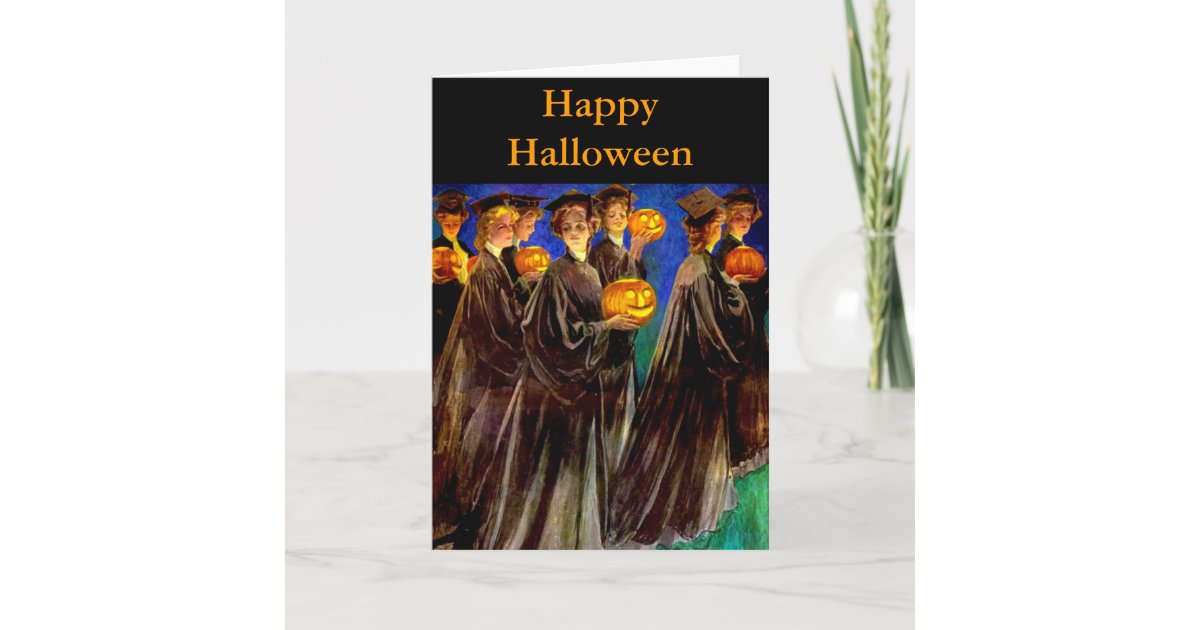 Halloween Witch College Graduates Card | Zazzle.com