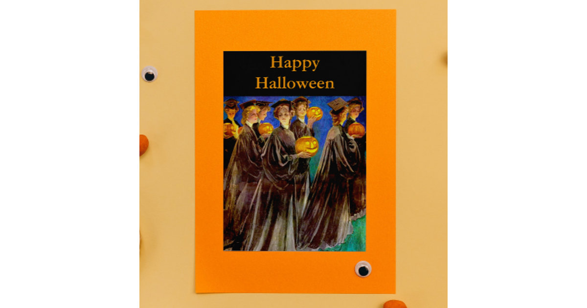 Halloween Witch College Graduates Card | Zazzle