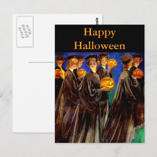 Halloween Witch College Graduates Postcard | Zazzle