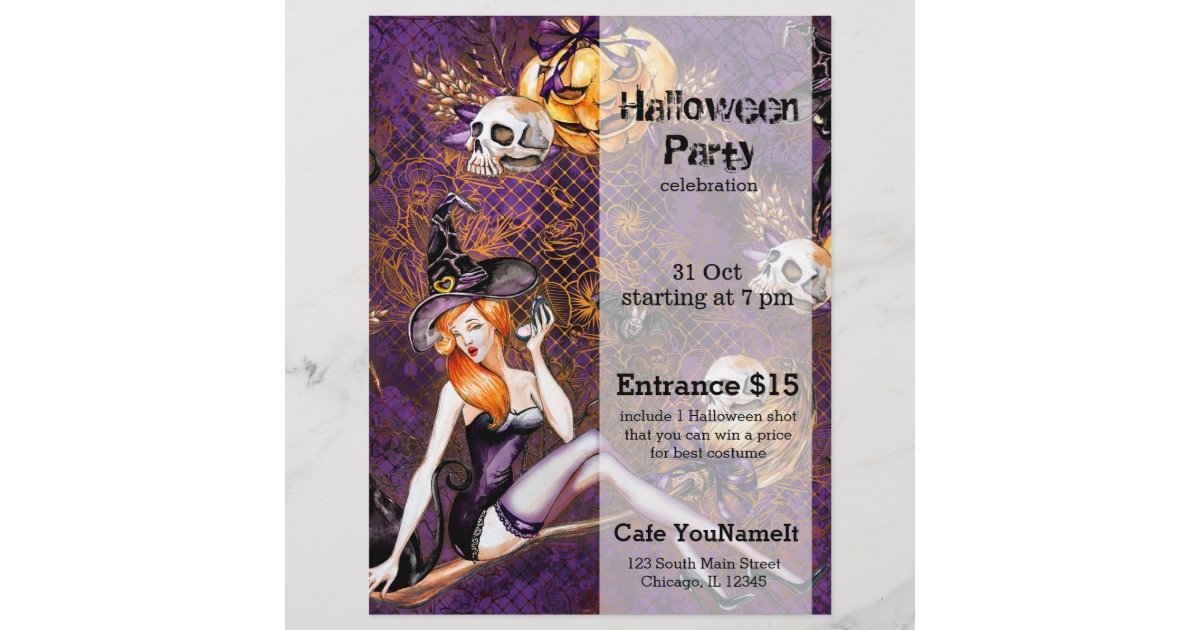 Halloween Witch Flyer | Zazzle