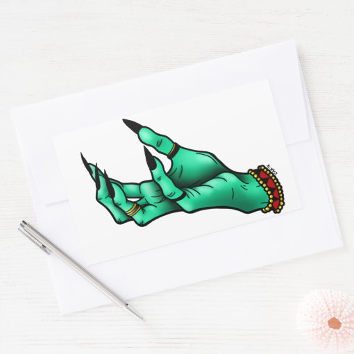 Halloween Witch Hand Sticker | Zazzle
