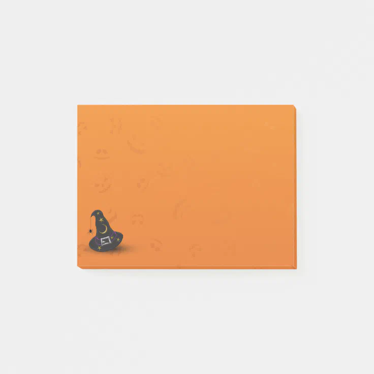 Halloween Witch Hat with Spider Post-it Notes | Zazzle