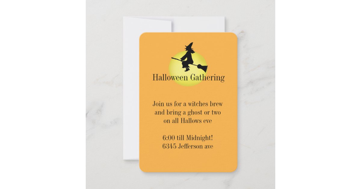 Halloween Witch Invitation | Zazzle