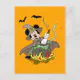 Halloween Witch Minnie Mouse Postcard | Zazzle