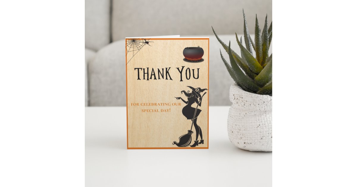 Halloween Witch October Baby Shower Thank you | Zazzle