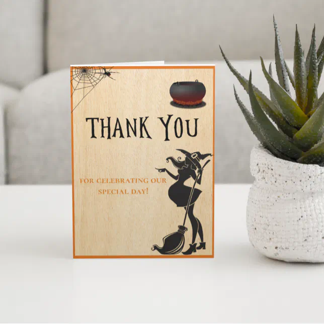 Halloween Witch October Baby Shower Thank you | Zazzle