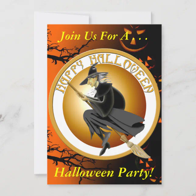 Halloween Witch Party Invitation | Zazzle