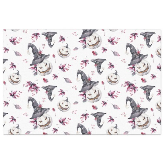 Halloween Witch Pumpkin Gift Wrapping Tissue Paper | Zazzle.com