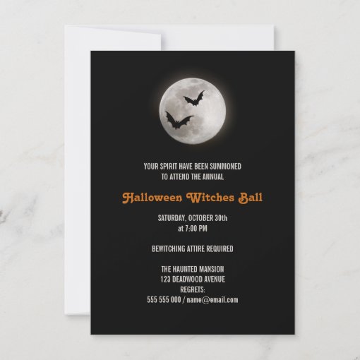 Halloween Witches Ball Party Invitation | Zazzle