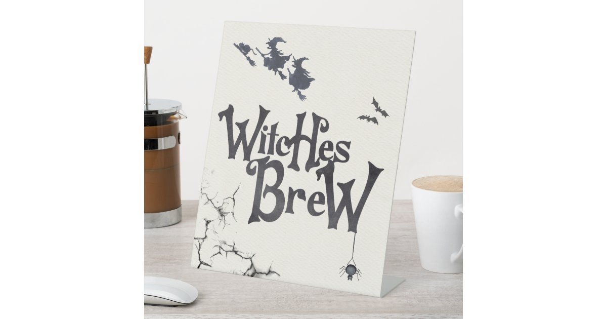 Halloween Witches Brew Drinks Sign | Zazzle