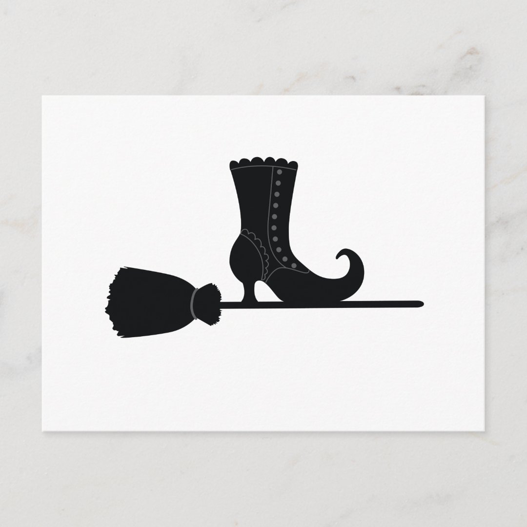 Halloween Witches Broom Postcard | Zazzle
