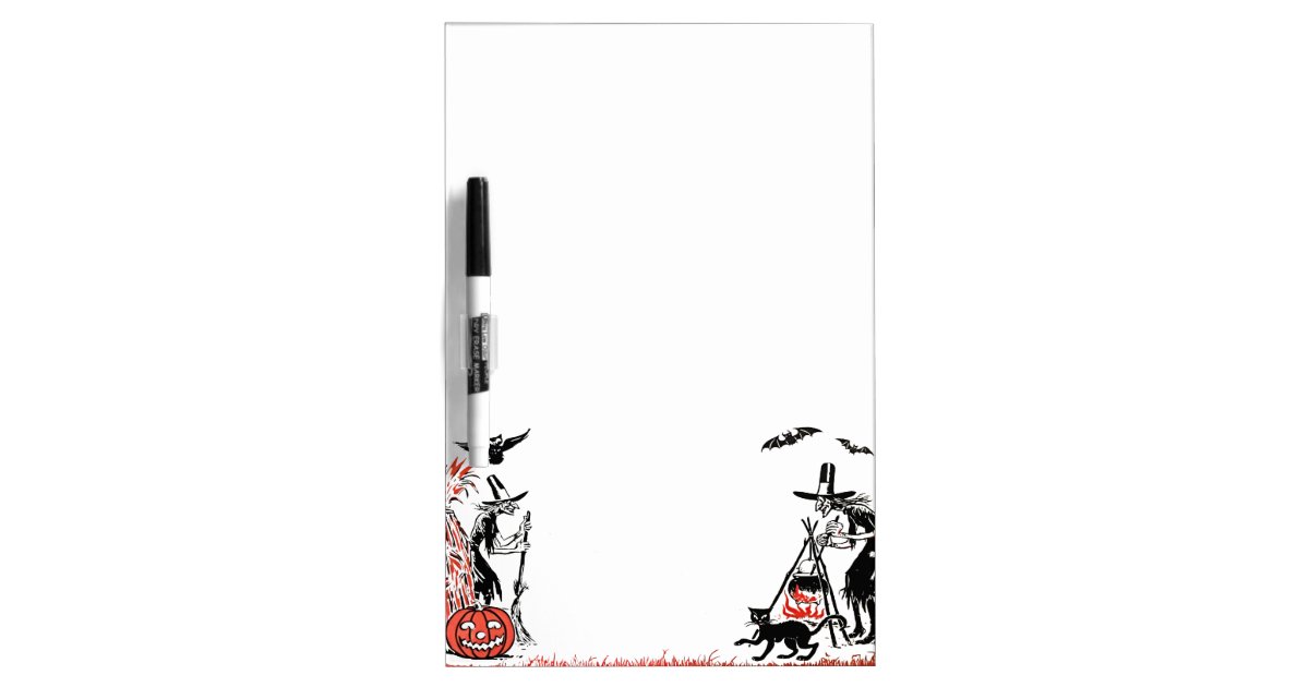 Halloween Witches Dry Erase Board | Zazzle