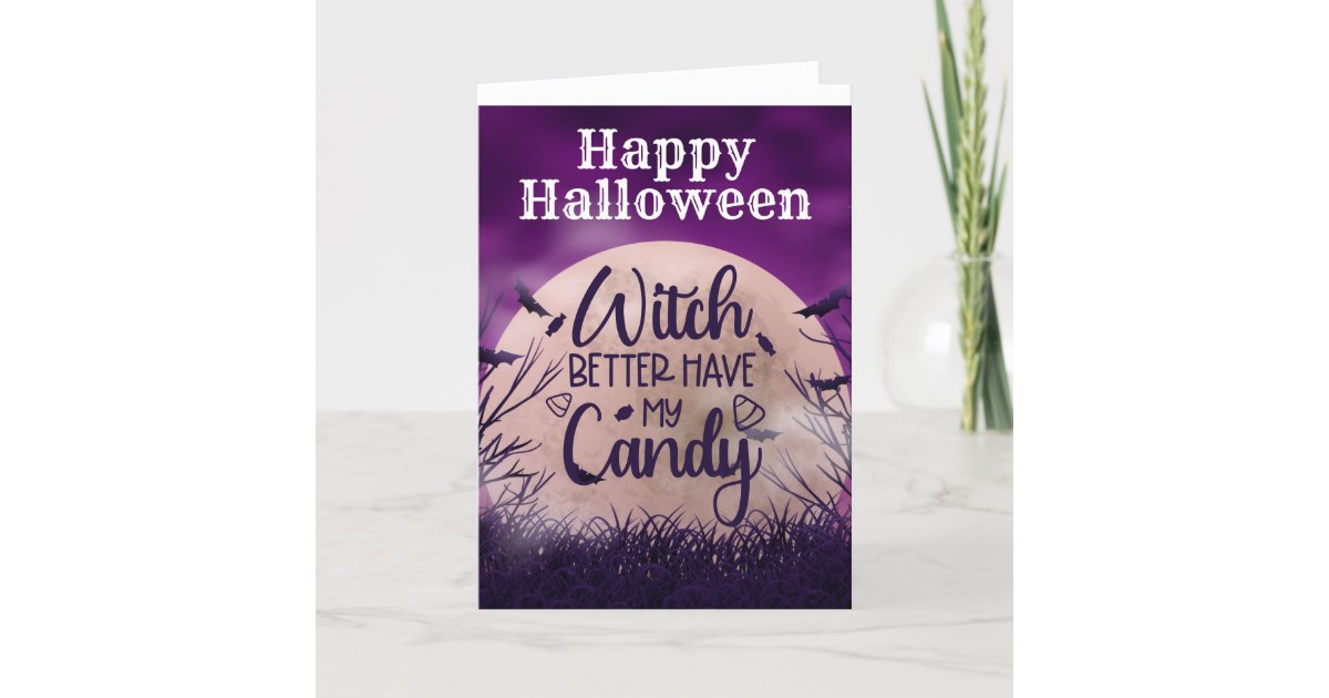 Halloween witches greeting card | Zazzle