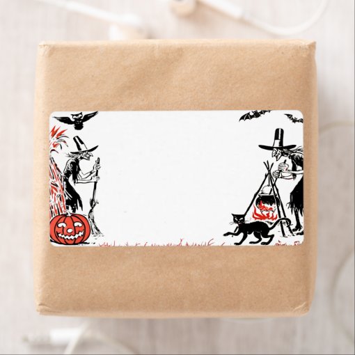 Halloween Witches Label | Zazzle