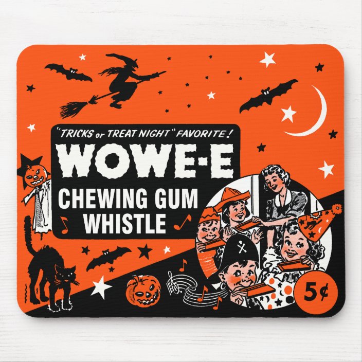 Halloween Wowe-e Whistle Candy Box Art Mousepad | Zazzle.com