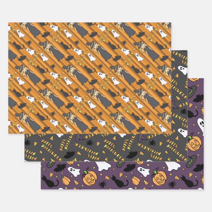 Halloween Wrapping Paper Set | Zazzle.com