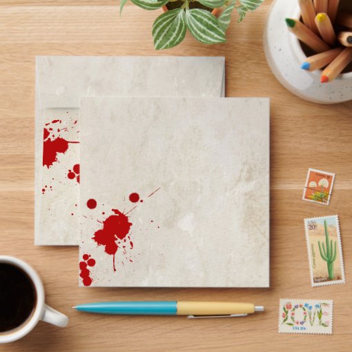 Halloween Zombie Bloodstained Envelope | Zazzle