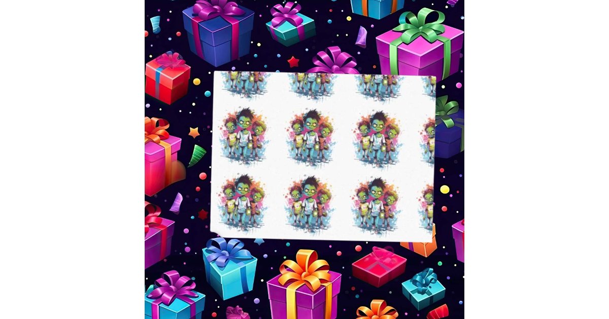 Halloween zombie costume kids tissue paper | Zazzle