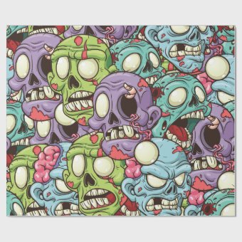 Halloween Zombies Wrapping Paper | Zazzle