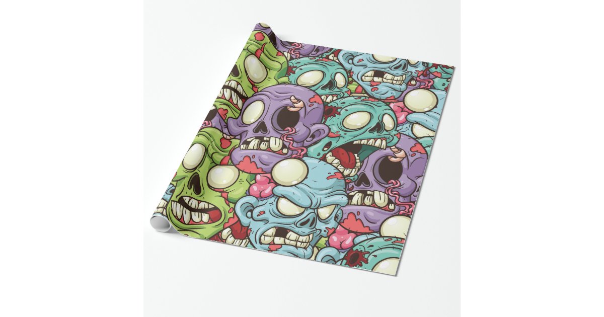 Halloween Zombies Wrapping Paper | Zazzle