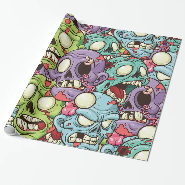 Halloween Zombies Wrapping Paper | Zazzle