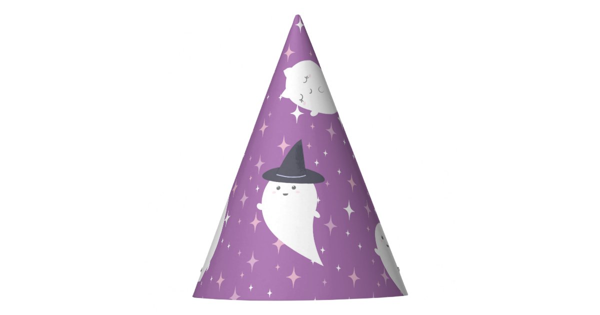 Hallowen Witch Ghost Birthday Party Hat | Zazzle