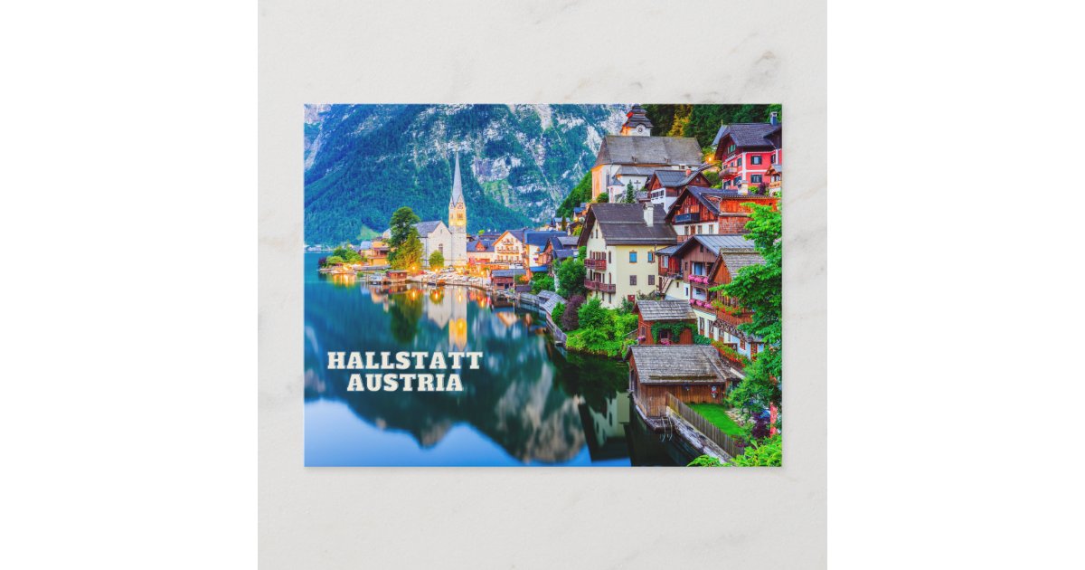 Hallstatt, Austria Mountain Lake View Postcard | Zazzle