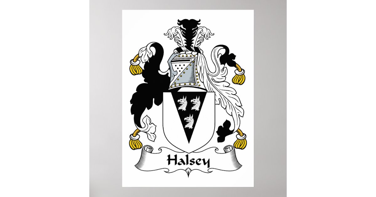 Halsey Family Crest Poster | Zazzle
