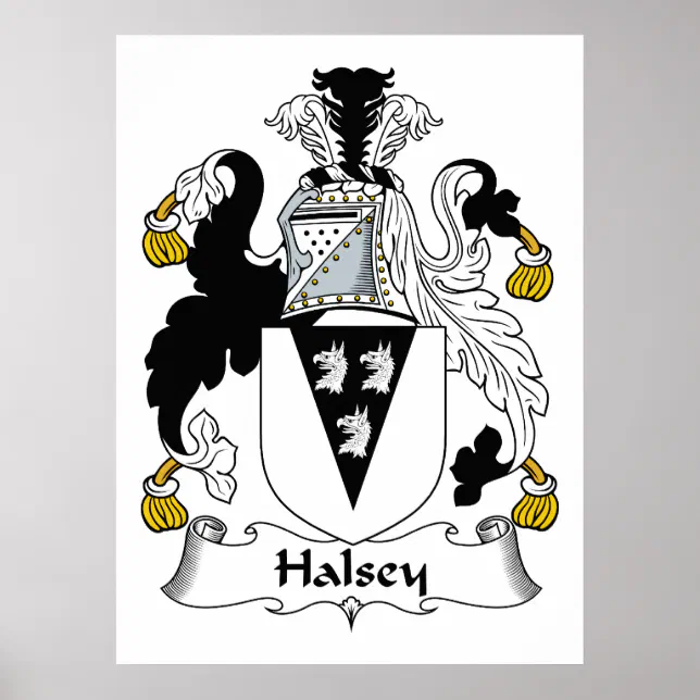 Halsey Family Crest Poster | Zazzle