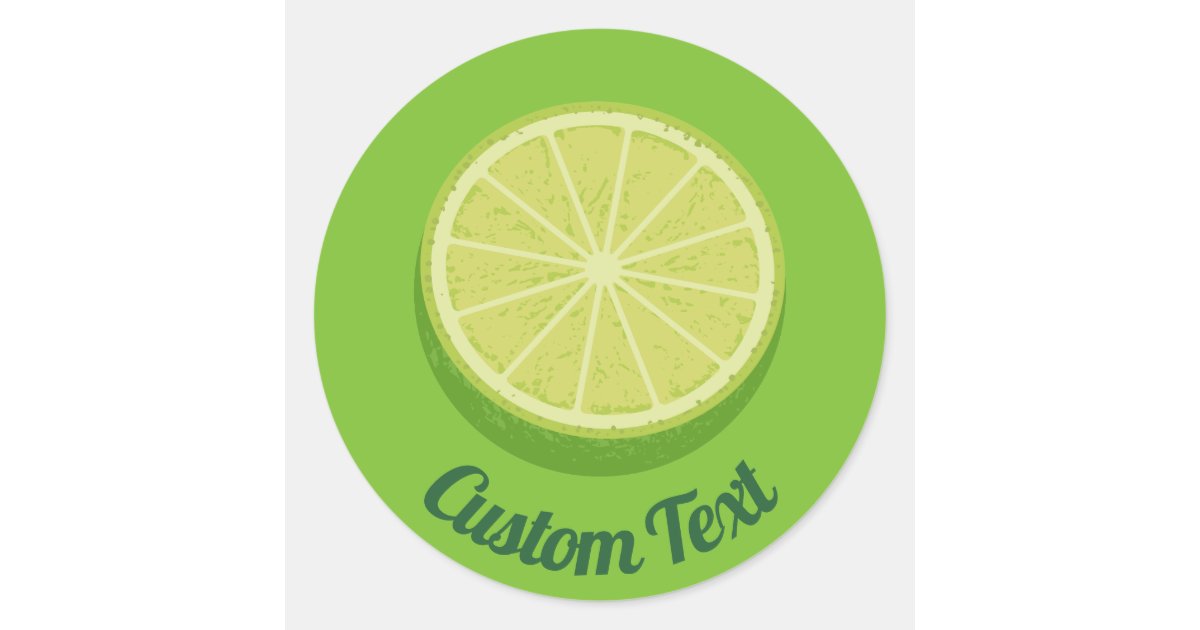 Halve Lime Classic Round Sticker | Zazzle