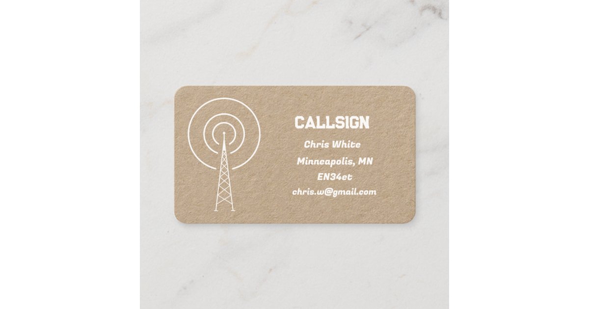 Ham Amateur Radio Business Card | Zazzle