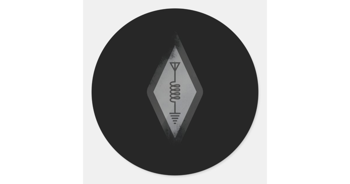 Ham International Amateur Radio Symbol Operator Classic Round Sticker ...