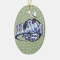 HAM LOGO BLUE AMATEUR RADIO OPERATOR CERAMIC ORNAMENT | Zazzle