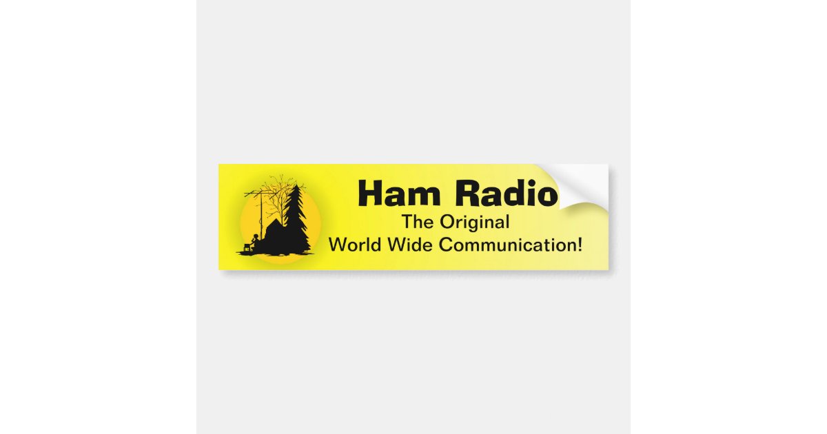 Ham Radio 1st Communication Bumper Sticker | Zazzle