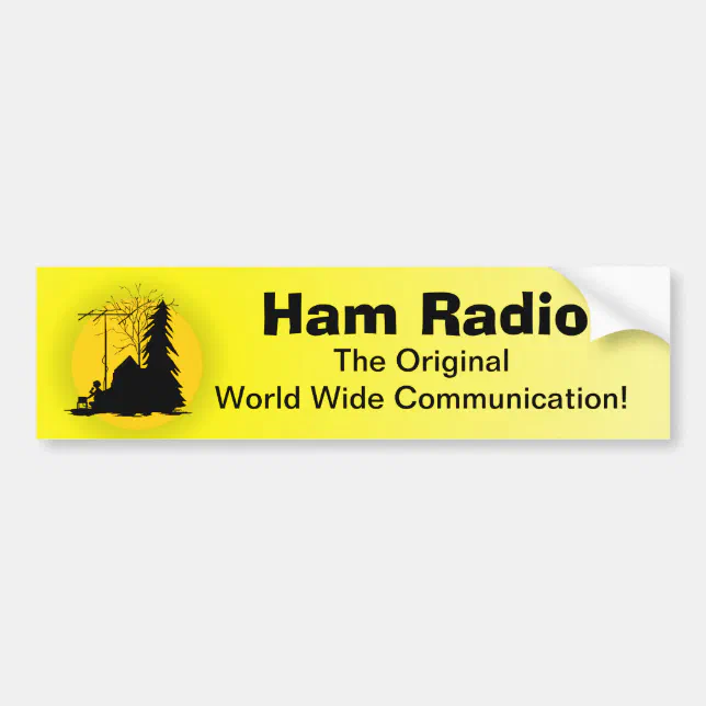 Ham Radio 1st Communication Bumper Sticker | Zazzle