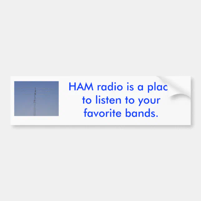 HAM radio bumper sticker | Zazzle