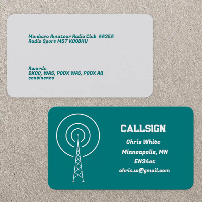 Ham Radio Business Card | Zazzle
