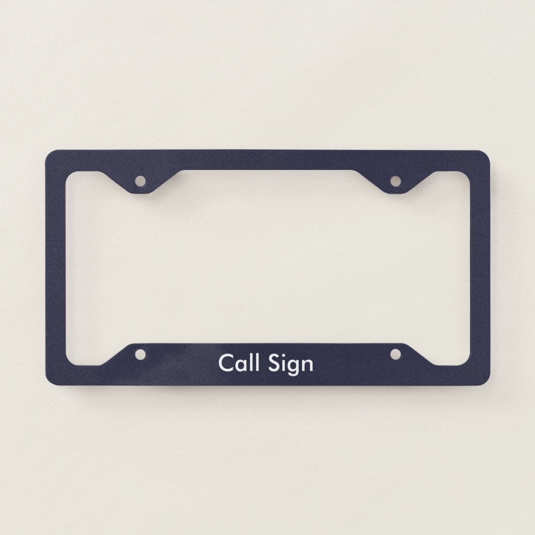 Ham Radio Call Sign License Plate Frame | Zazzle