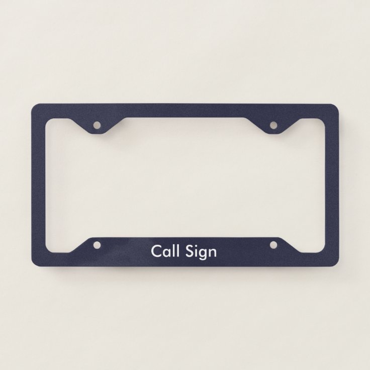 Ham Radio Call Sign License Plate Frame | Zazzle