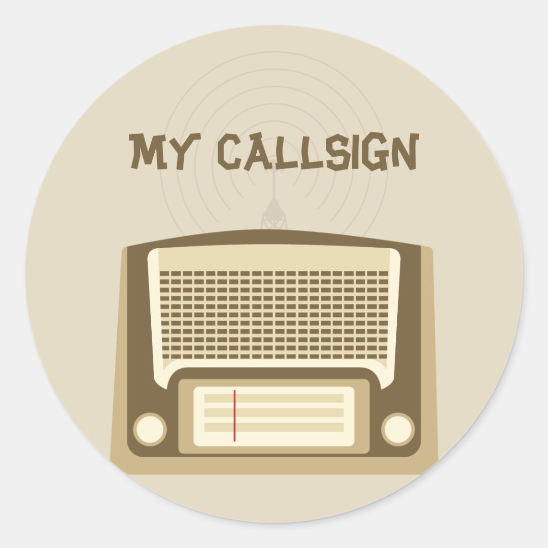 Ham radio classic round sticker | Zazzle