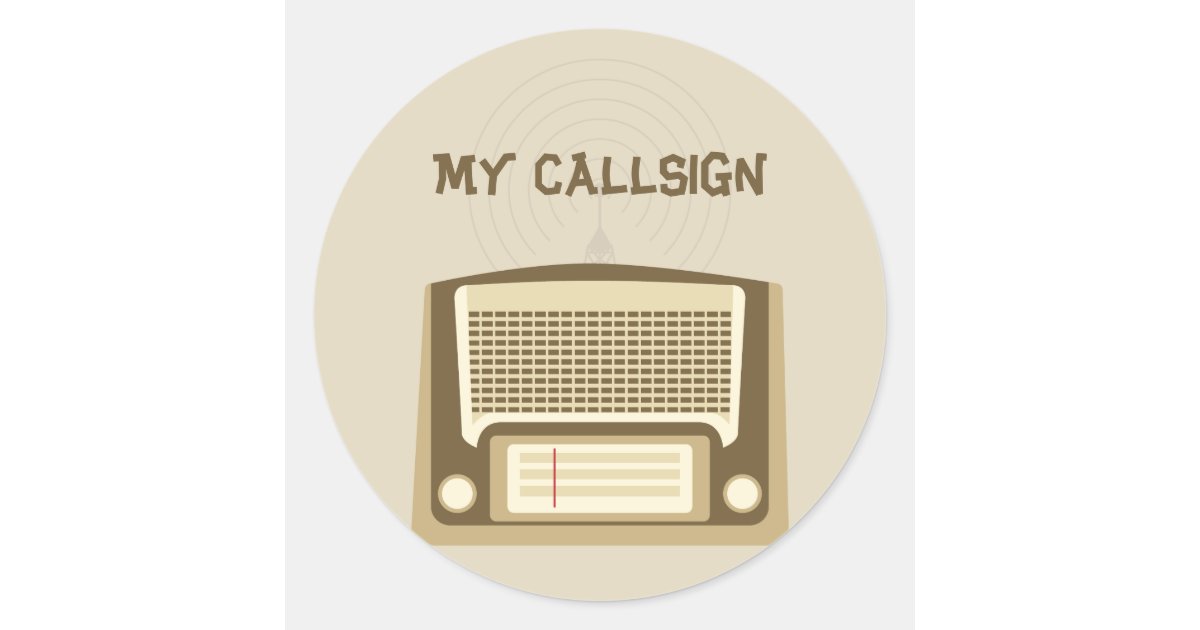 Ham radio classic round sticker | Zazzle