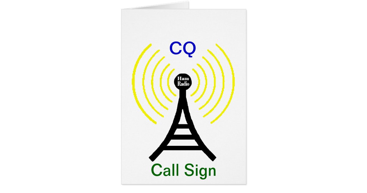 Ham Radio CQ Transmitter Card | Zazzle