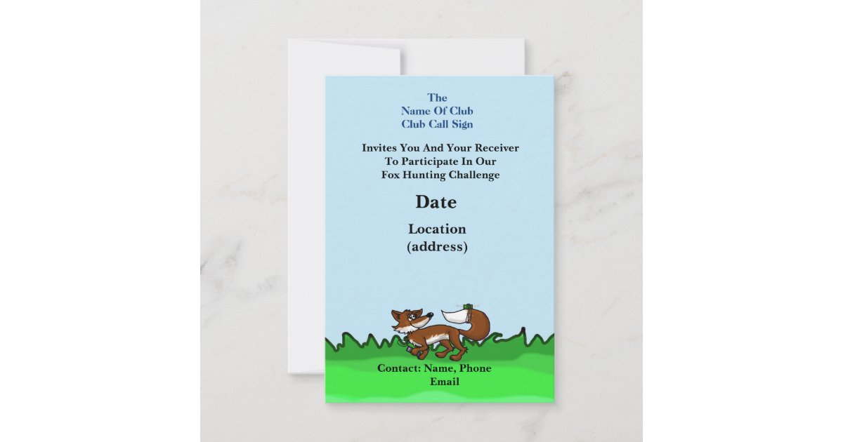 Ham Radio Fox Hunt Invitation (Customize It) | Zazzle