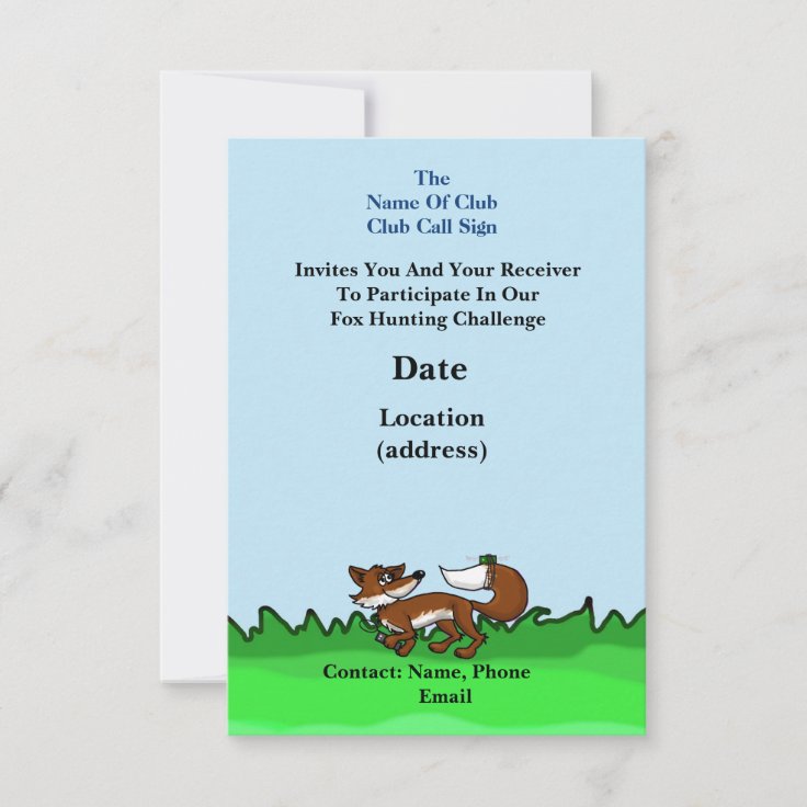 Ham Radio Fox Hunt Invitation (Customize It) | Zazzle
